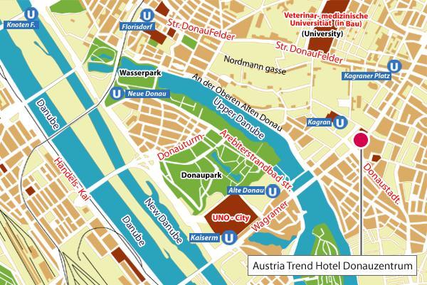 Location - Austria Trend Donauzentrum Hotel, Vienna